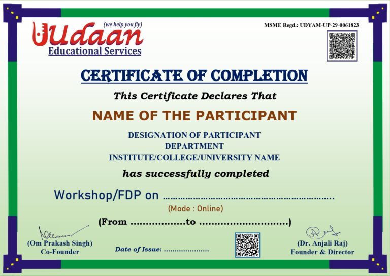Sample Certificates